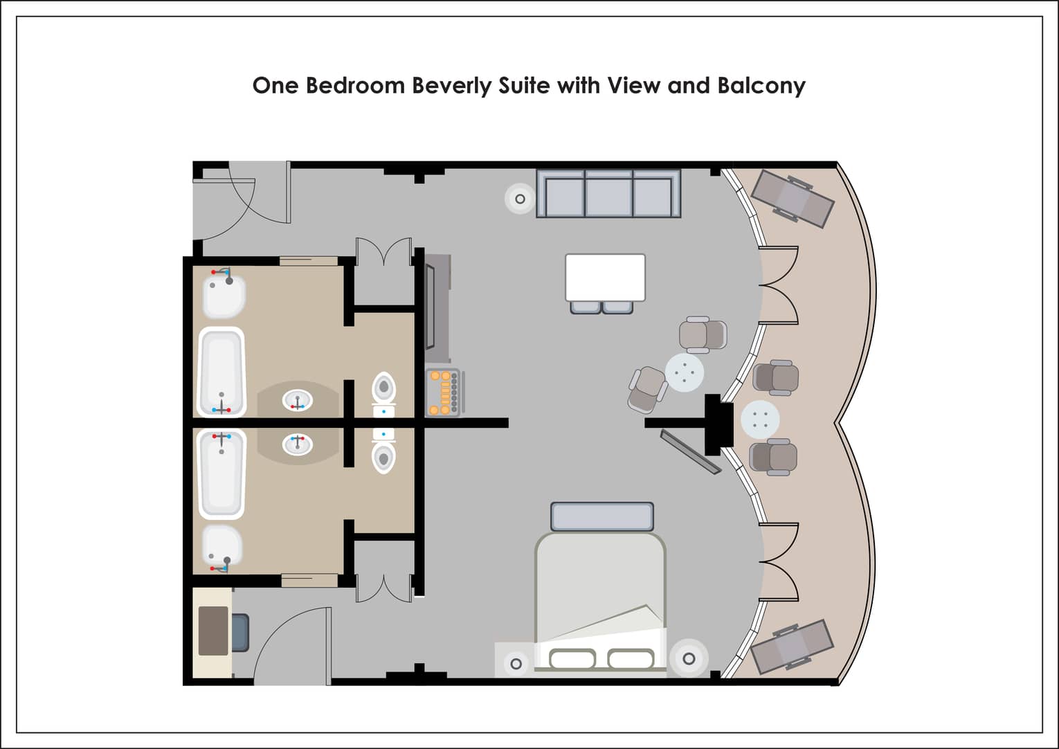 One-Bedroom Deluxe Beverly Suite with Balcony and View | Beverly Hills ...